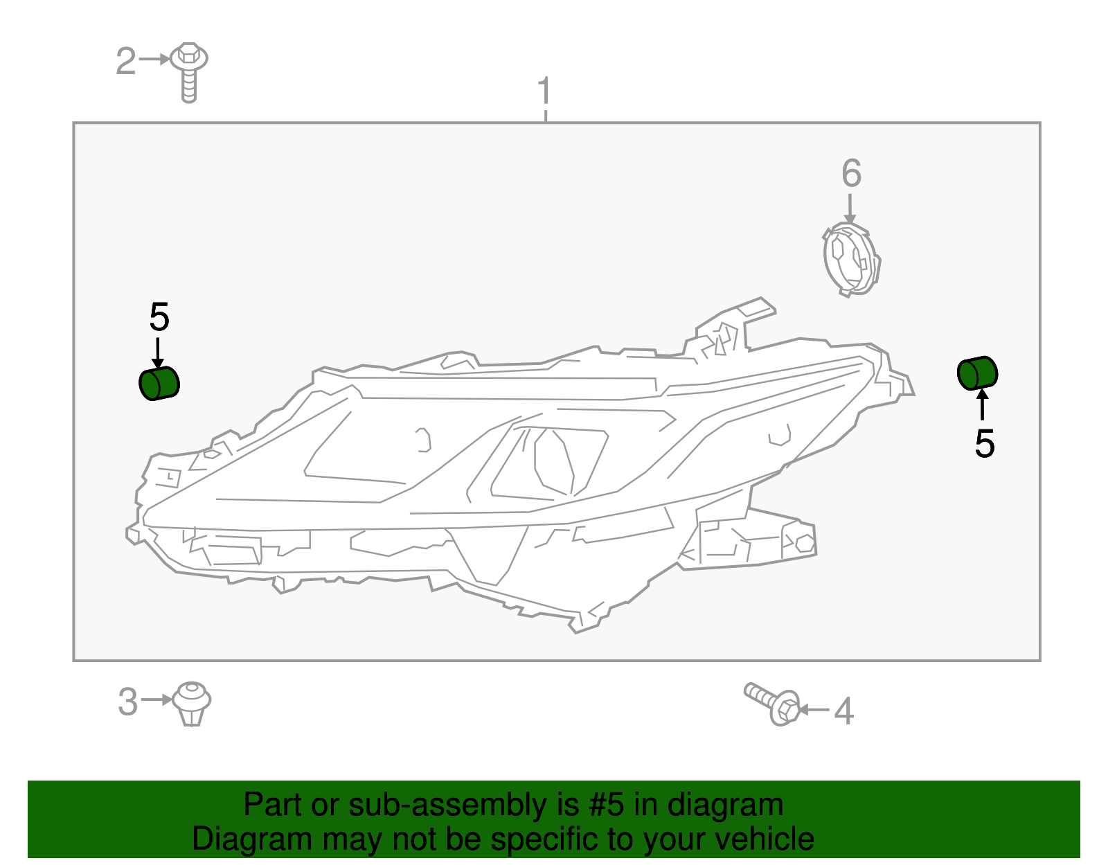 2012-2025 Toyota Headlamp Assembly Cap 90075-15505 | Olathe Toyota