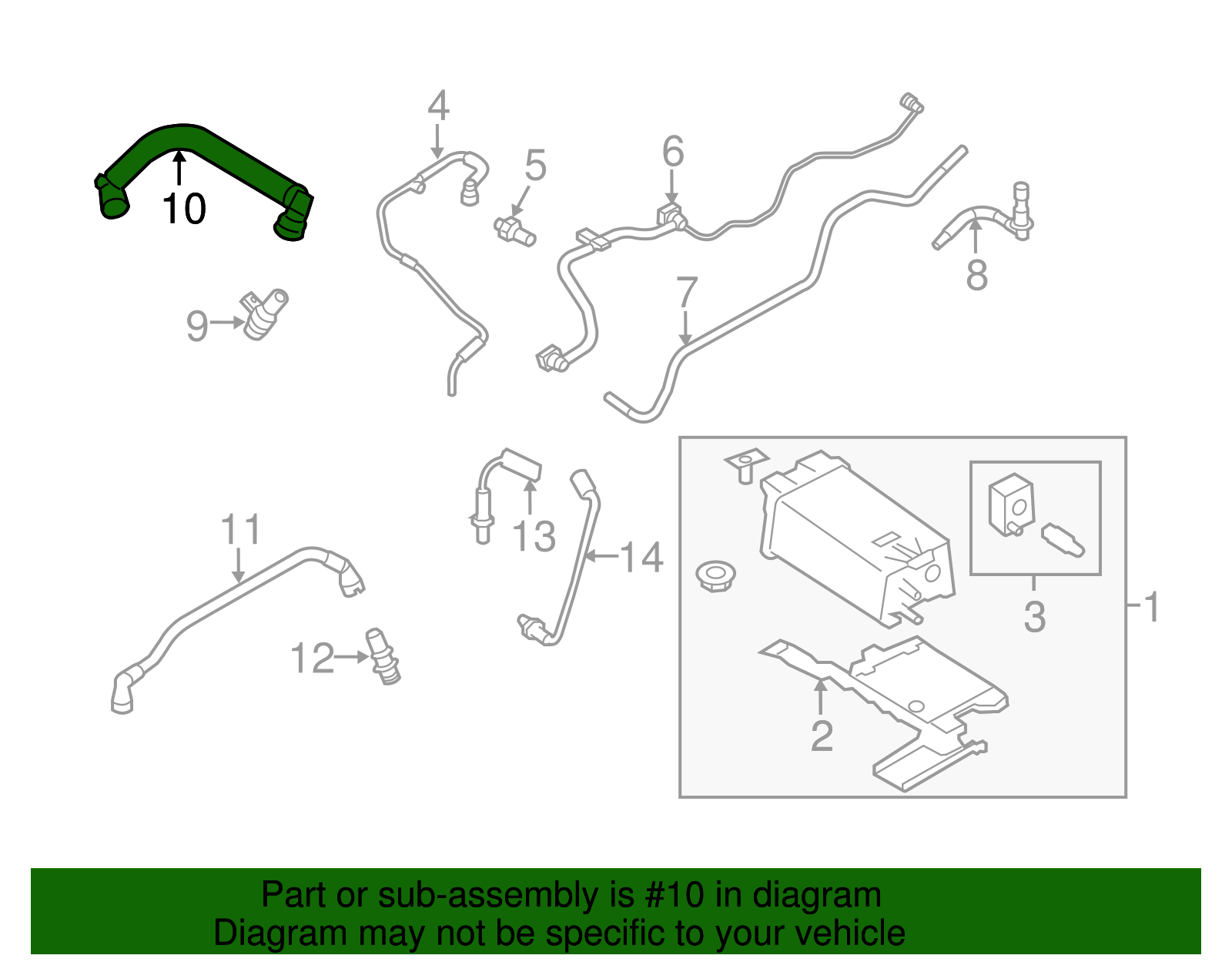 2014-2019 Ford PCV Valve Hose FB5Z-6A664-A | Miracle Ford Parts