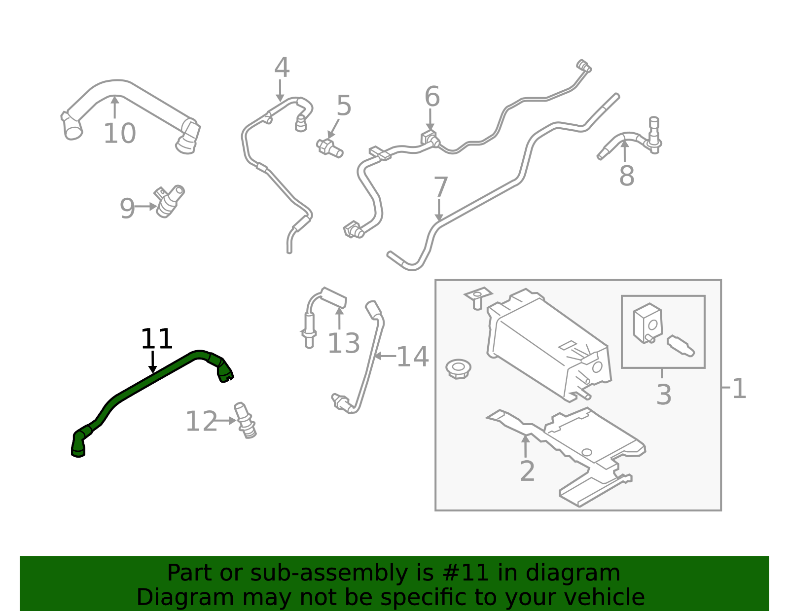 2014-2019 Ford PCV Valve Hose FB5Z-6758-B | Awesome Parts Ford
