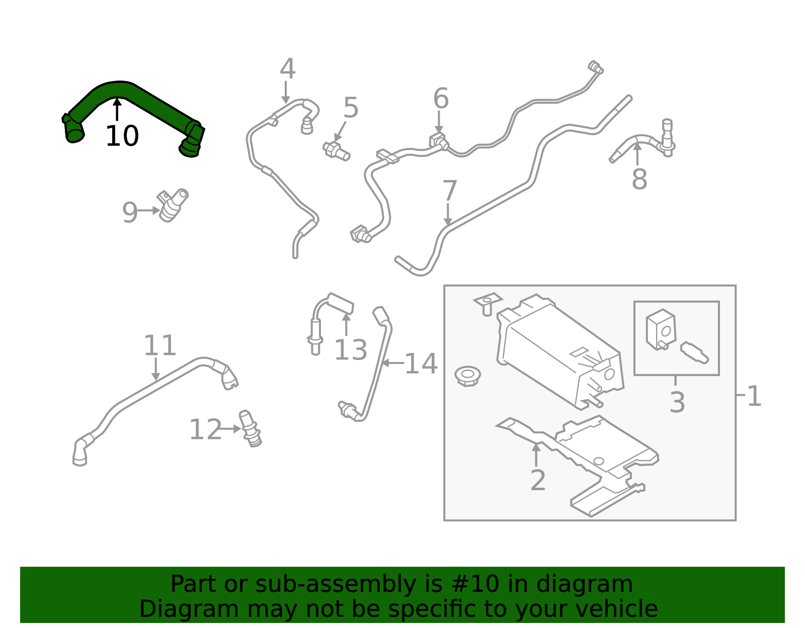 FB5Z-6A664-A - High-Quality PCV Valve Hose for 2014-2019 Ford ...