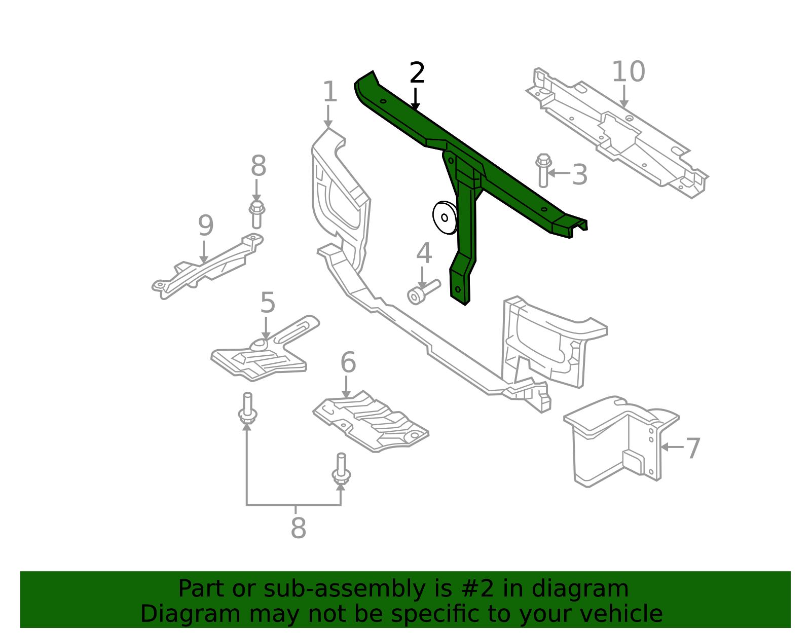 Upper Tie Bar 64130-2D500 | MotorMotor