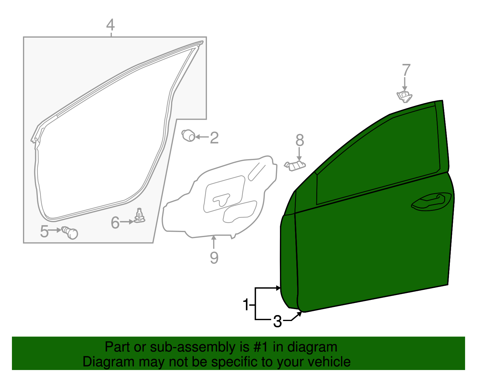 67001-02371 - Door Shell - 2014-2019 Toyota Corolla | OEM Genuine ...