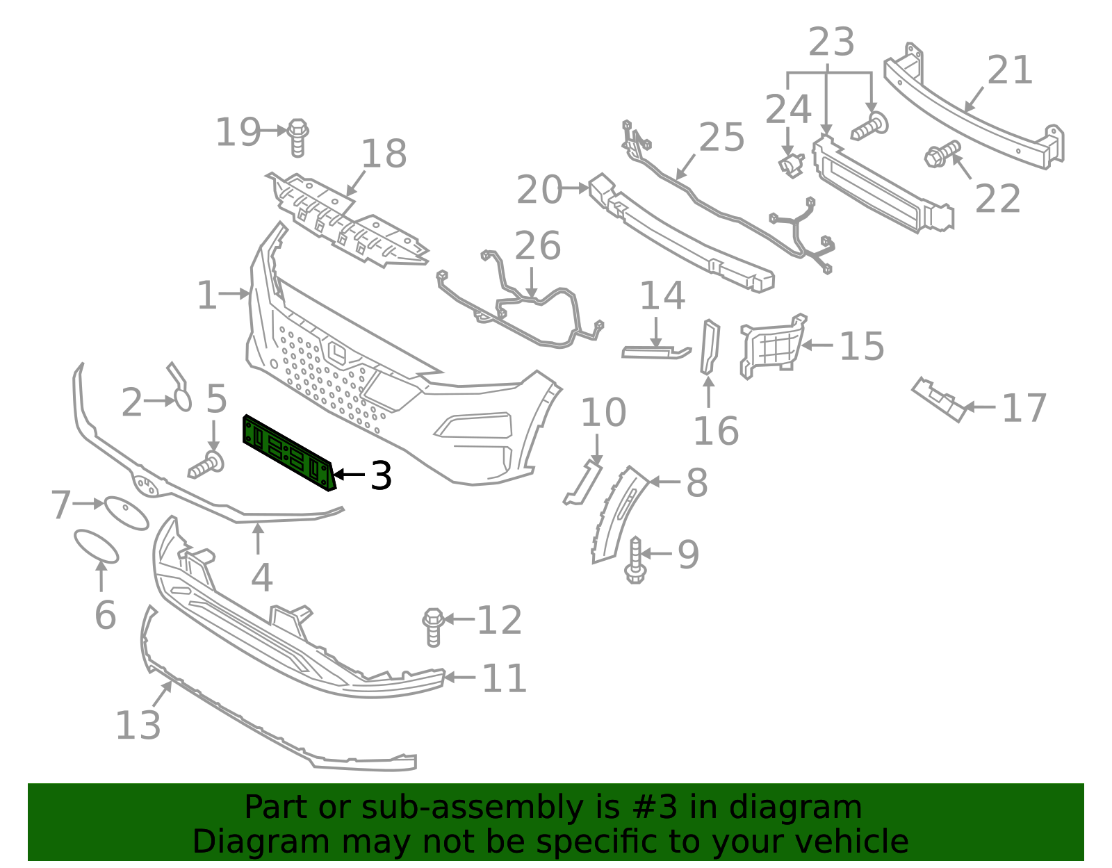 Genuine License Bracket for 86519-K4010 | Hyundai OEM Parts Direct