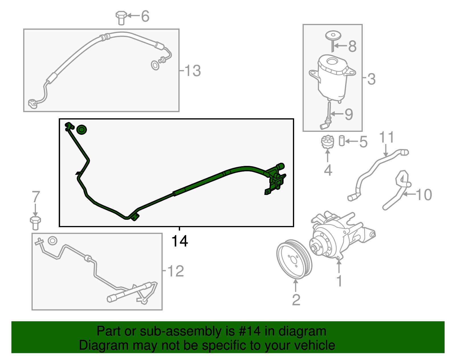 2010-2013 BMW Power Steering Pressure Hose 32-41-6-796-387 | BMW OEM Parts
