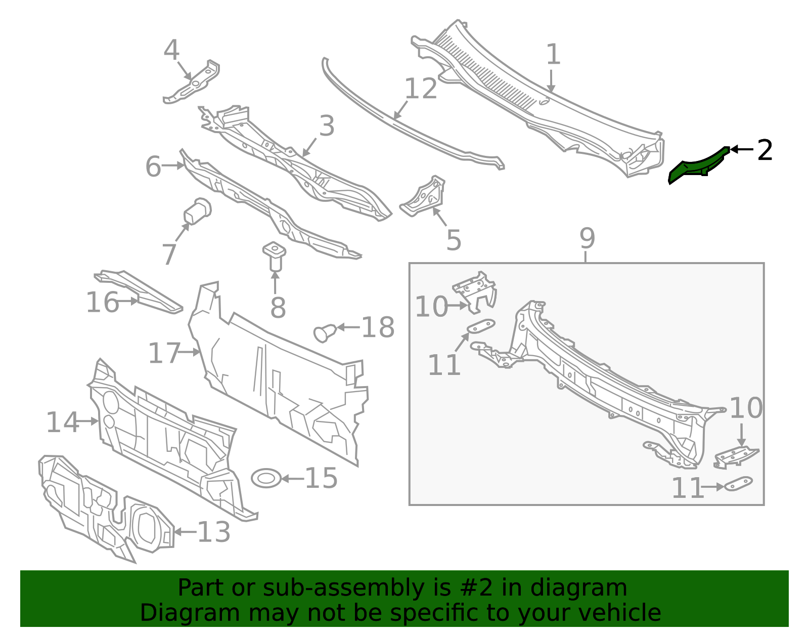 53867-06110 - High-Quality Cowl Cover Seal for AutoNation Parts
