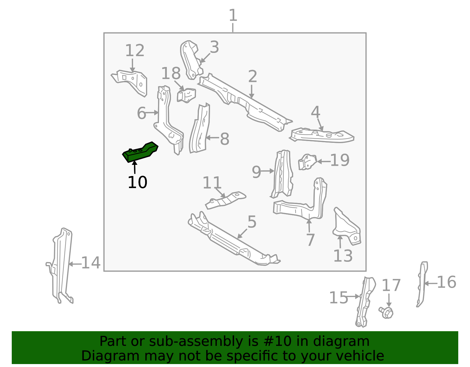 52115-48020 - High-Quality Radiator Support Bracket for AutoNation Parts