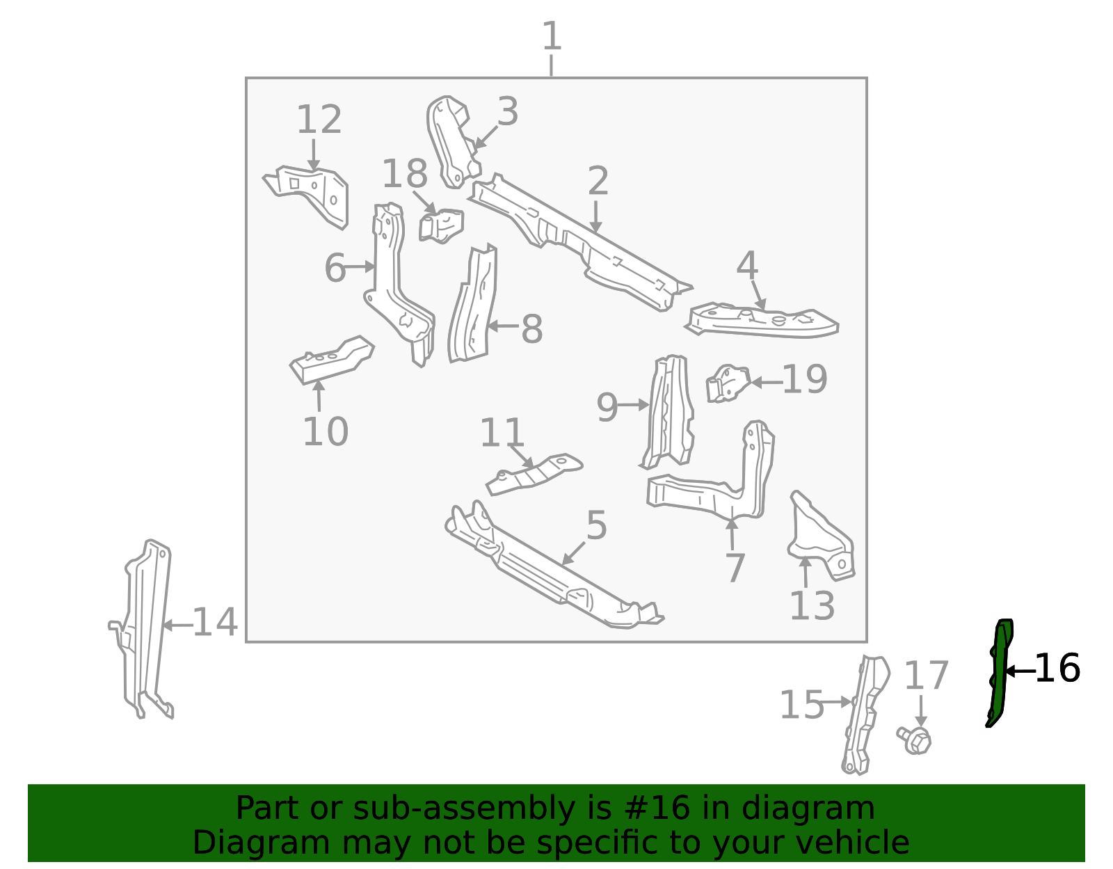 2001-2007 Toyota Highlander Radiator Support Air Deflector 53294-48020 ...