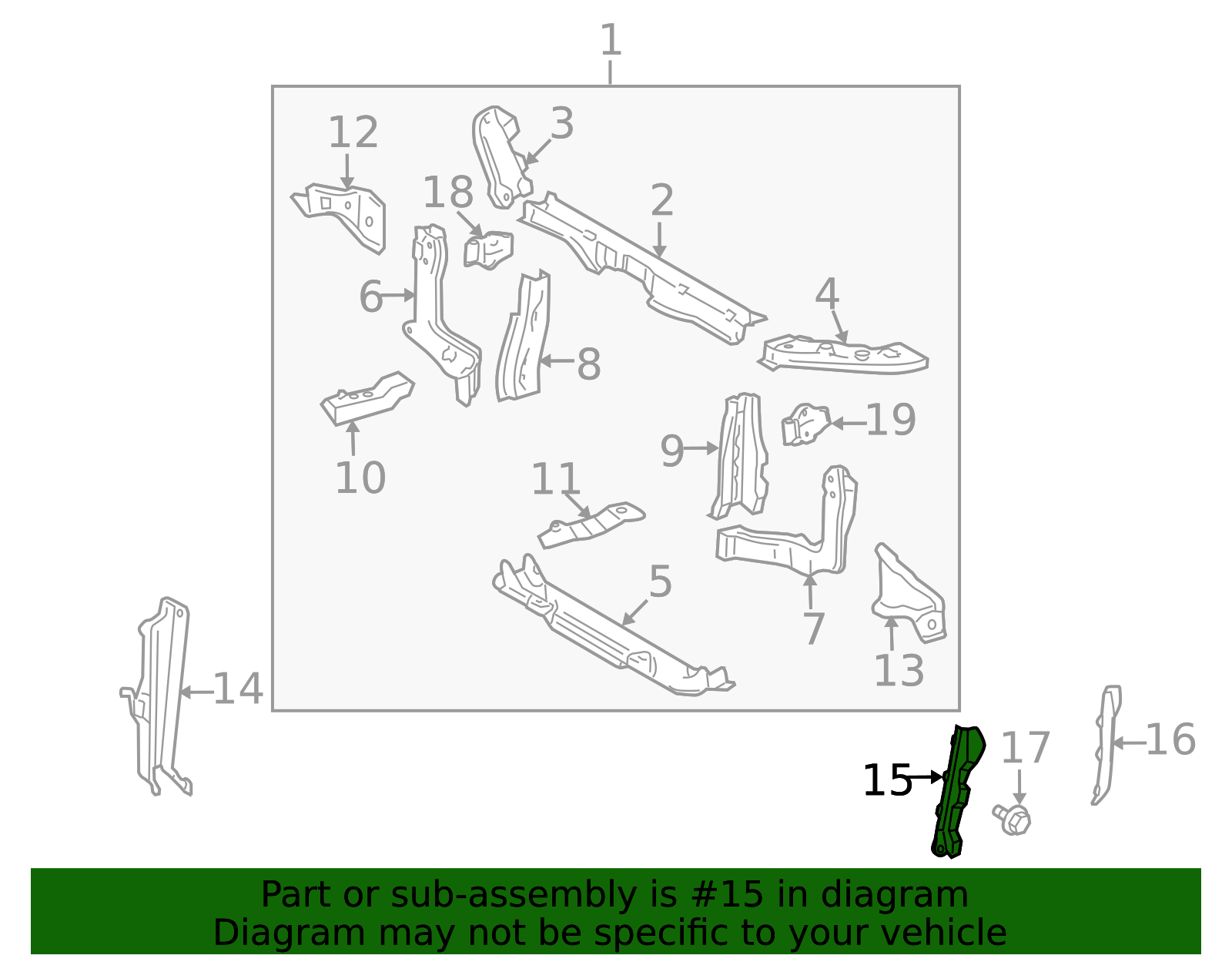 2001-2007 Toyota Highlander Radiator Support Air Deflector 53293-48020 ...
