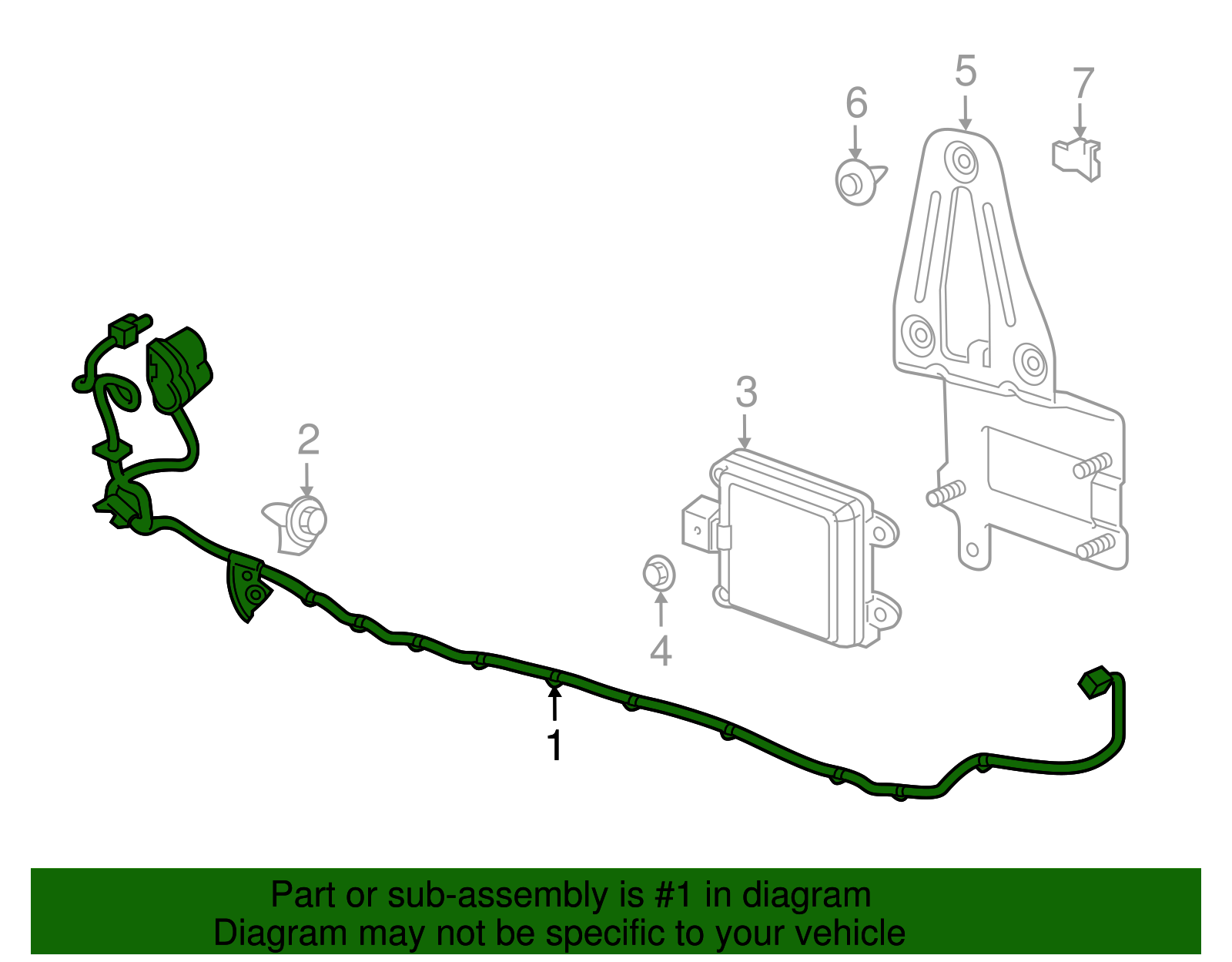 2018-2021 GM Front Object Alarm Sensor Wiring Harness 84660134 GM ...
