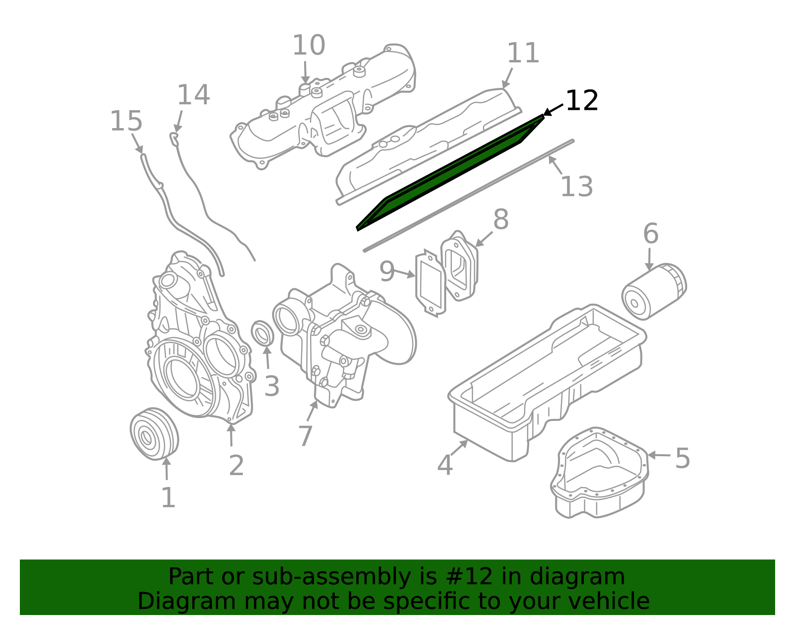 2004-2010 GM Upper Valve Cover Gasket 97312341 GM | GMPartsDirect.com