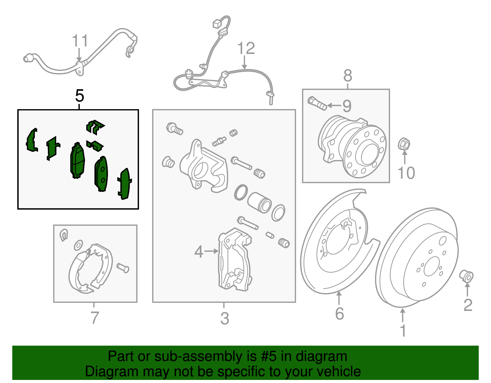 2013-2020 Subaru BRZ Brake Pads Rear 26696CA000 | Subaru Parts Pros ...