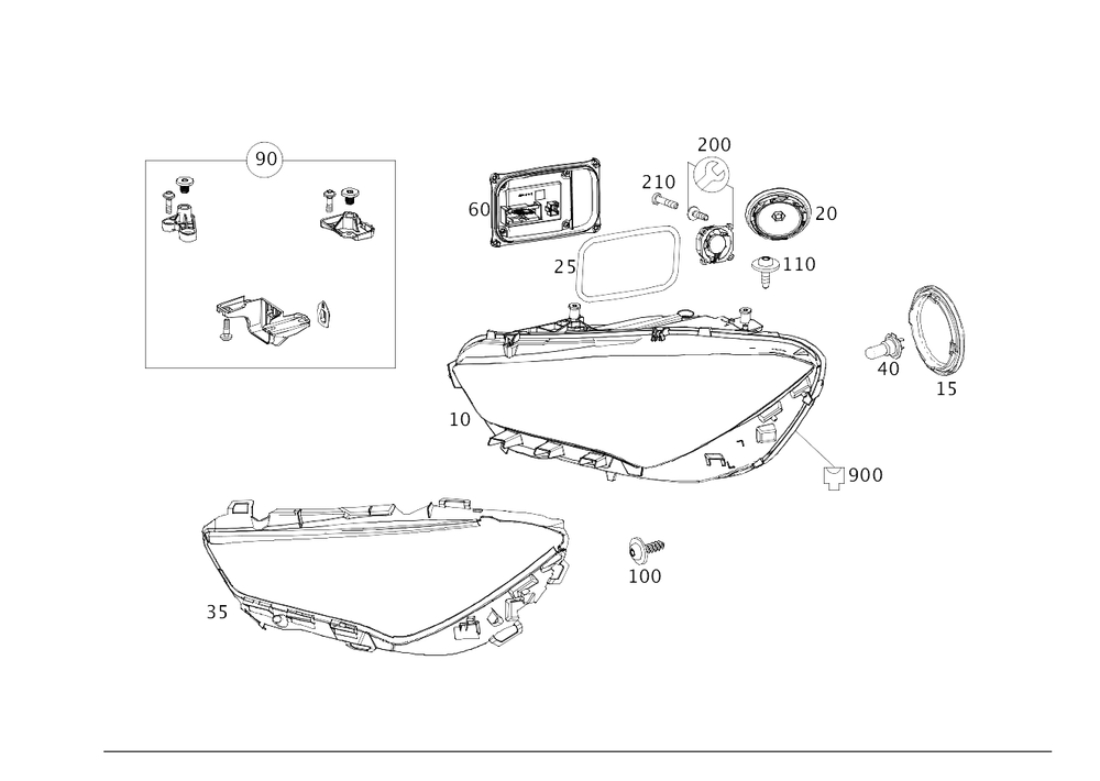118-906-44-00 - Headlamp Assembly - Right 2014-2026 Mercedes-Benz ...