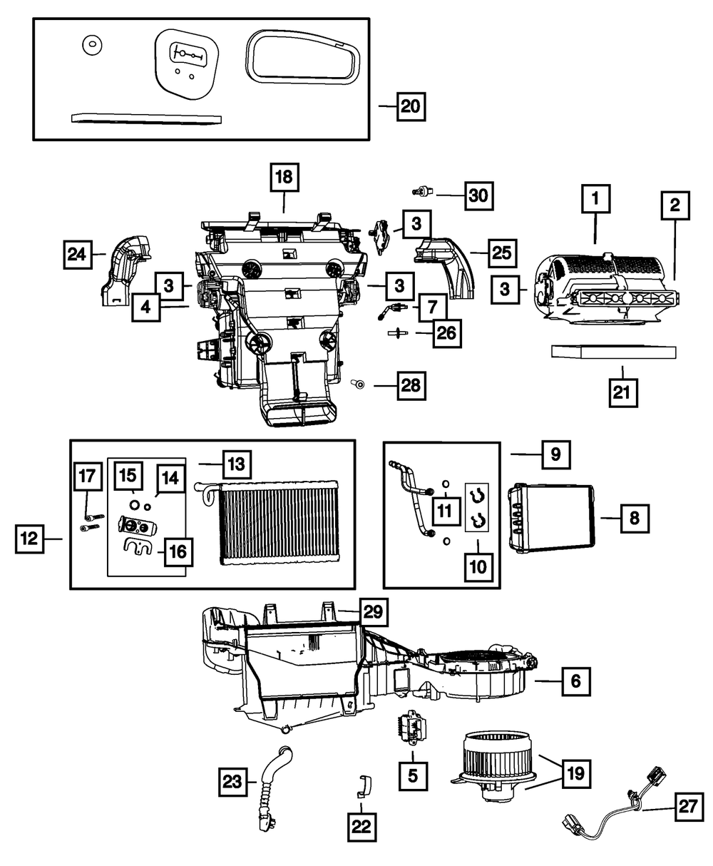 68267079AB - Air Conditioning Evaporator 2015-2020 Mopar | The Official ...
