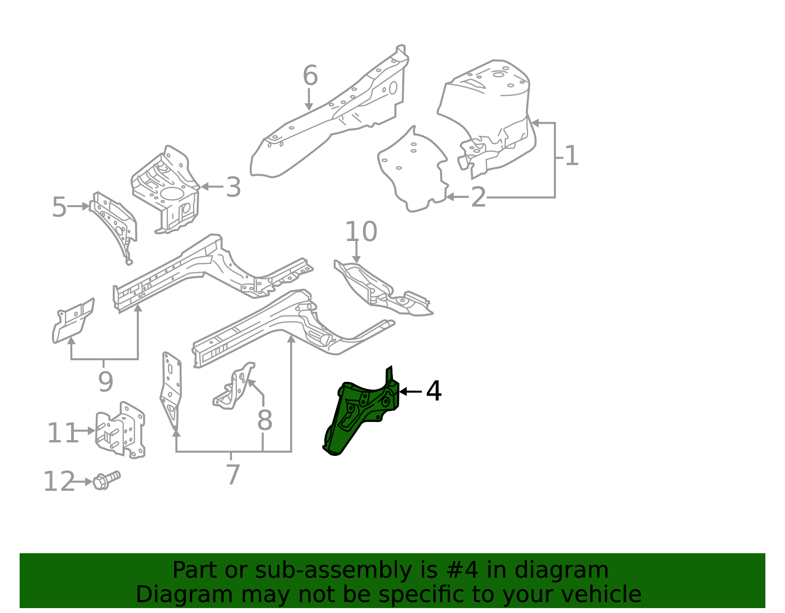 2018-2025 Nissan Rail Assembly Outer Support G51C9-5RLMA | Nissan Parts OEM