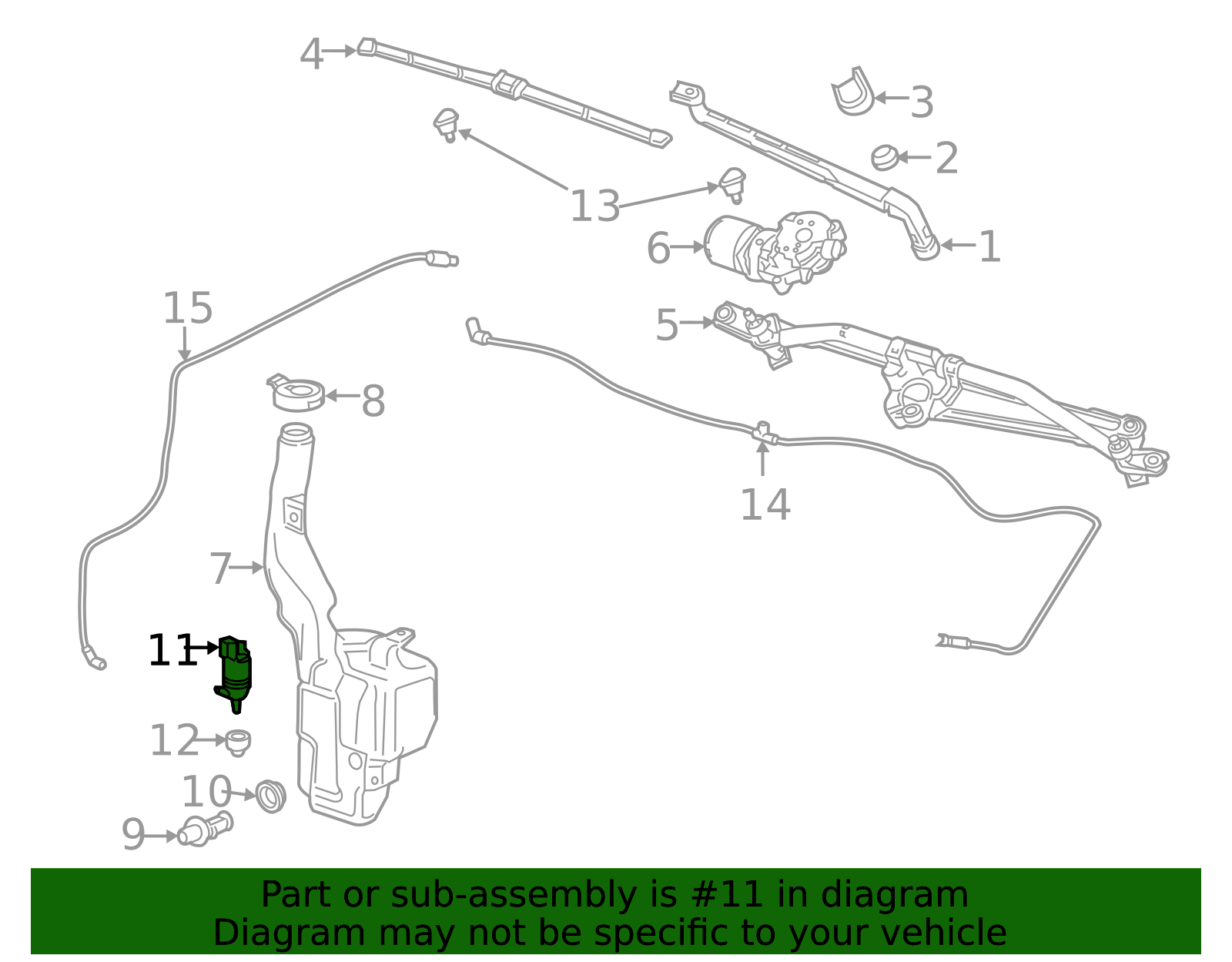 2014-2025 GM (Replaces 13508967) Windshield Washer Pump 84518407 GM ...