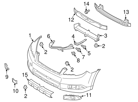 Bumper & Components - Front for 2010 Subaru Outback | Subaru Direct ...