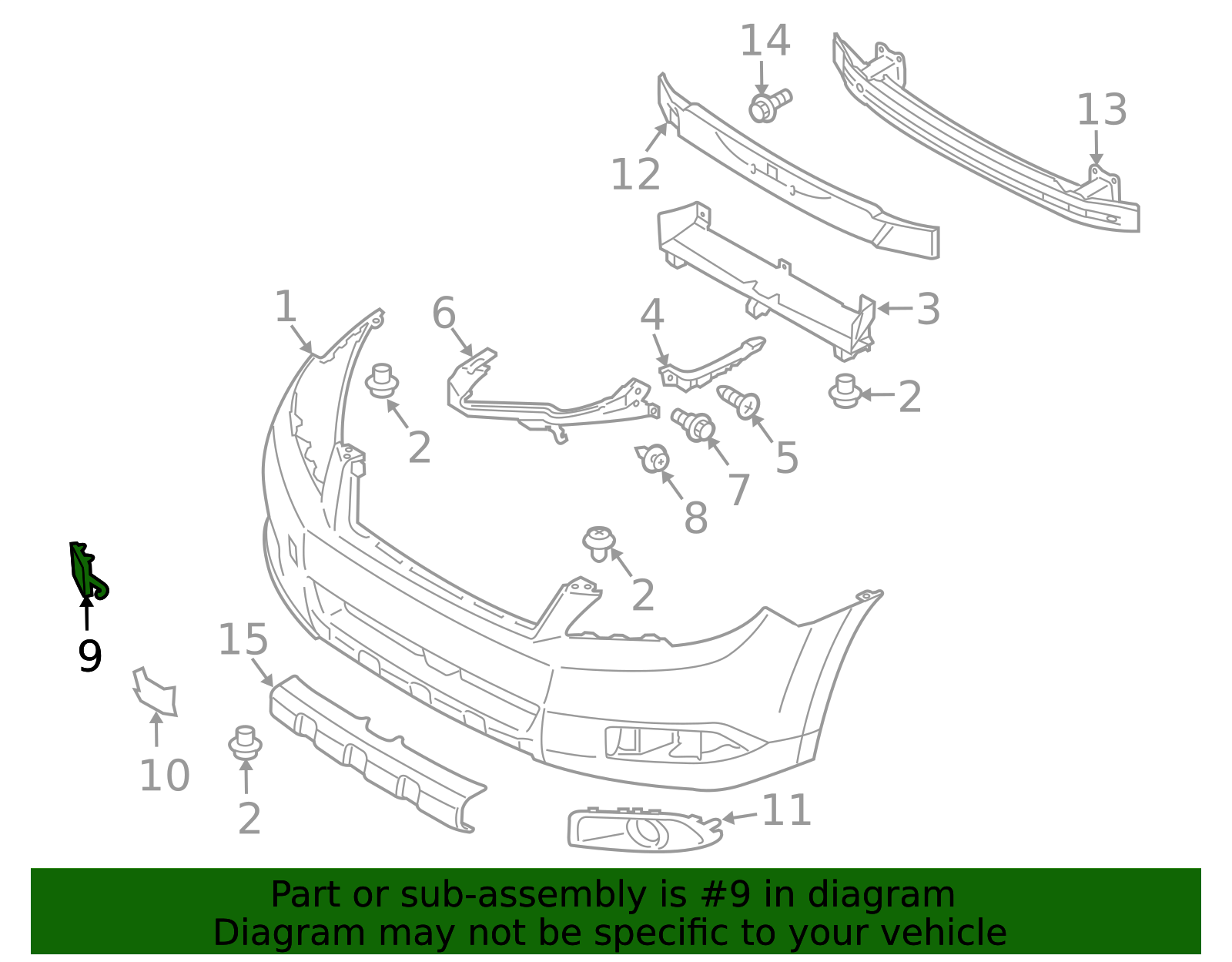 2010-2014 Subaru Outback Front Cover 57731AJ28A | OEM Parts Online