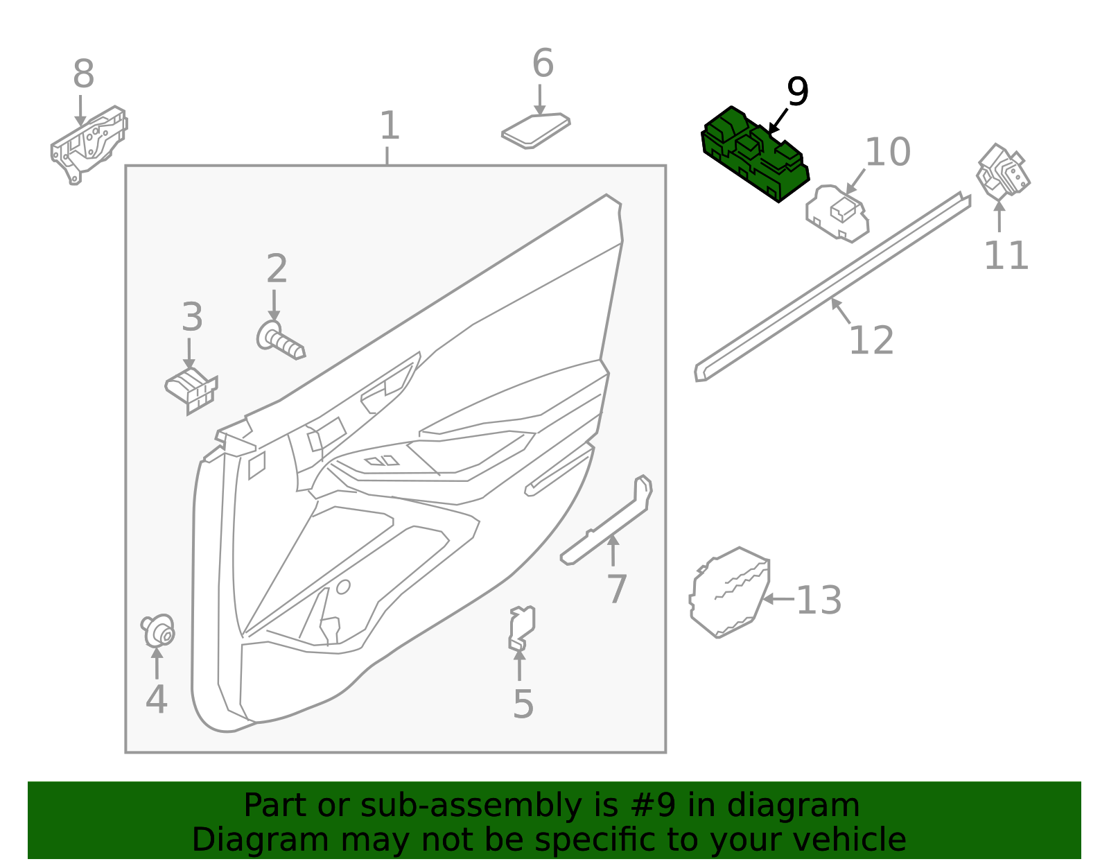 2017-2019 Hyundai Ioniq Window Switch 93570-G2160-4X | MotorMotor