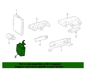 Genuine Toyota Receiver part# 89740-08010 for 2011-2020 Toyota Sienna ...