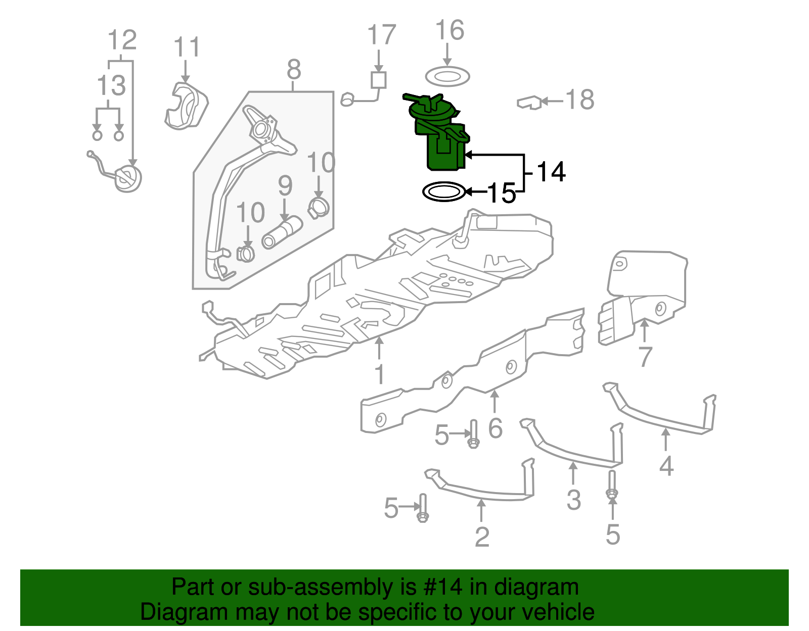 2007-2008 GM Fuel Pump 19368824 | Capital Chevy Parts