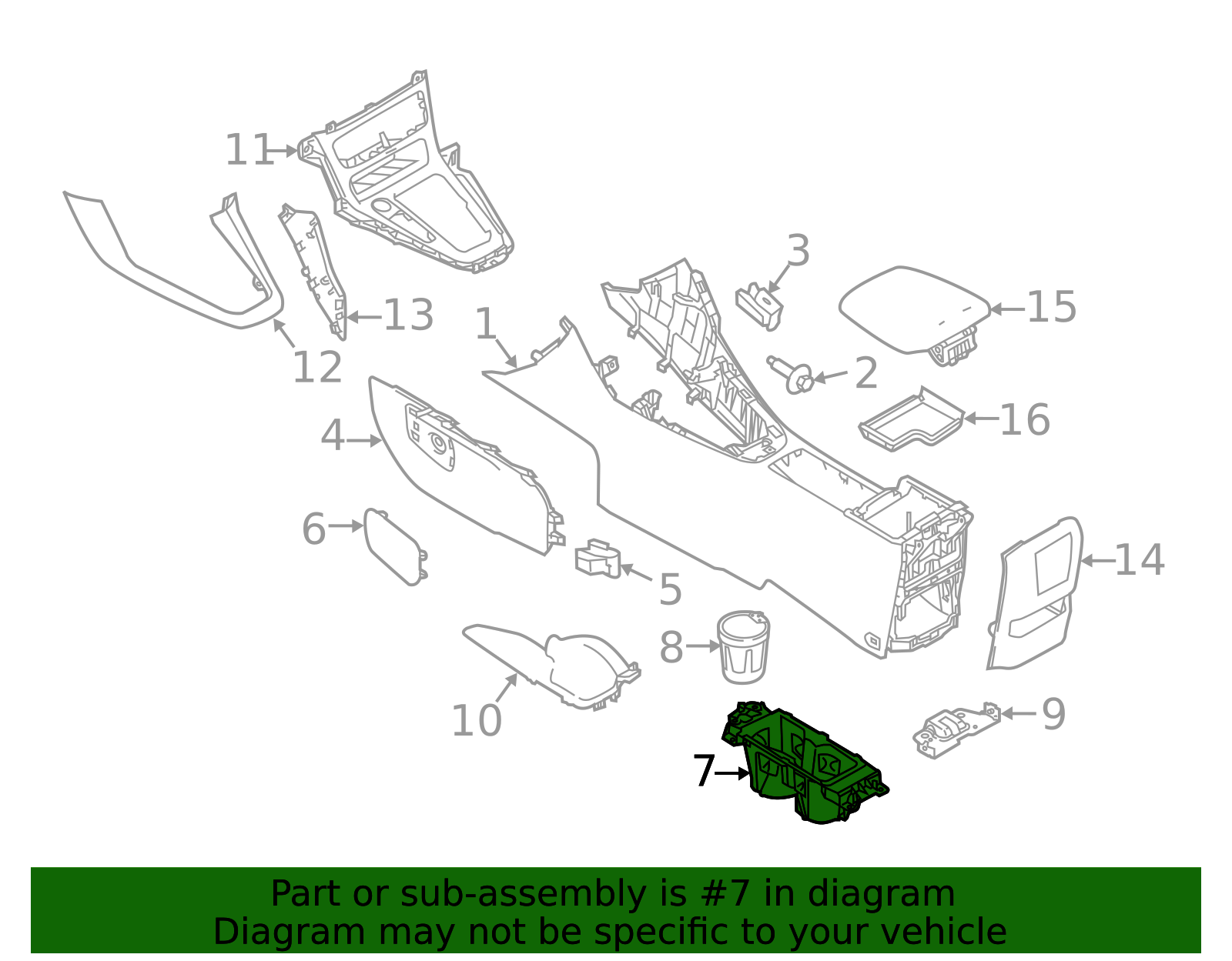 F1EZ-5813562-EA - 2015-2018 Ford Focus - Cup Holder | Dealer Auto Parts
