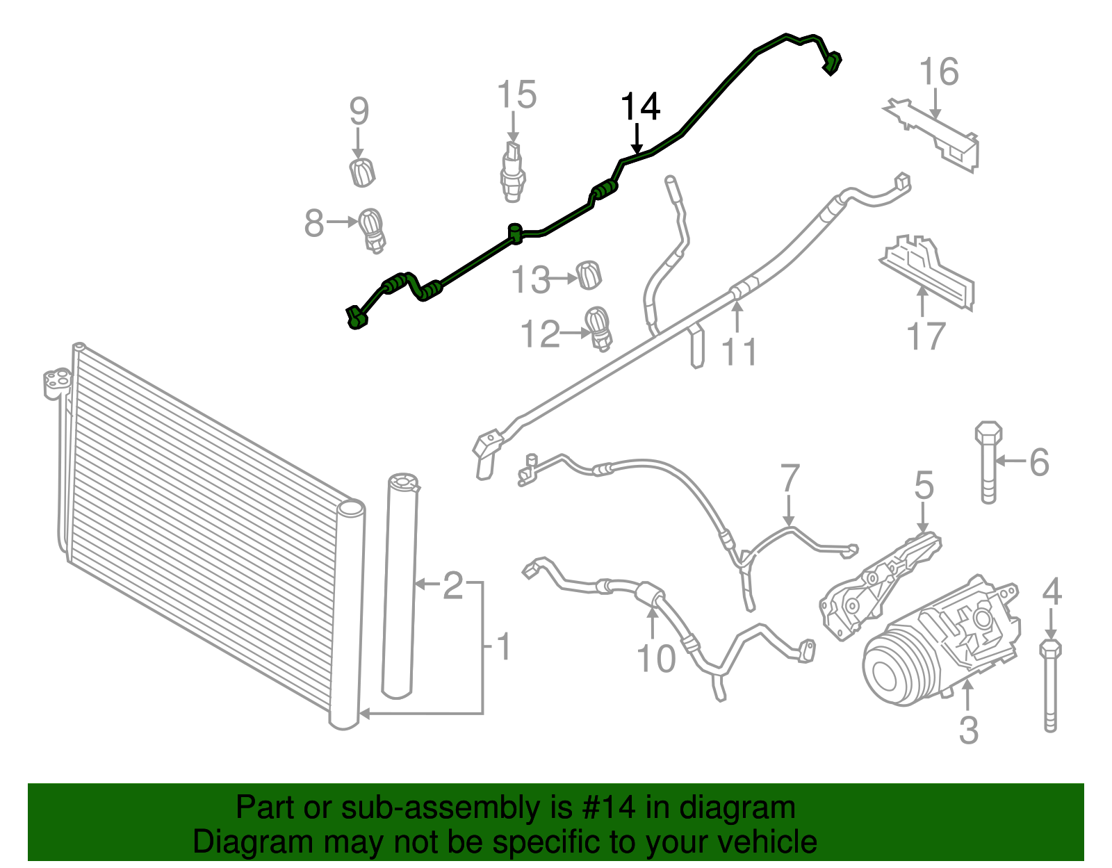 2010-2017 BMW Pressure Pipe 64-53-9-120-003 | BMW OEM Parts