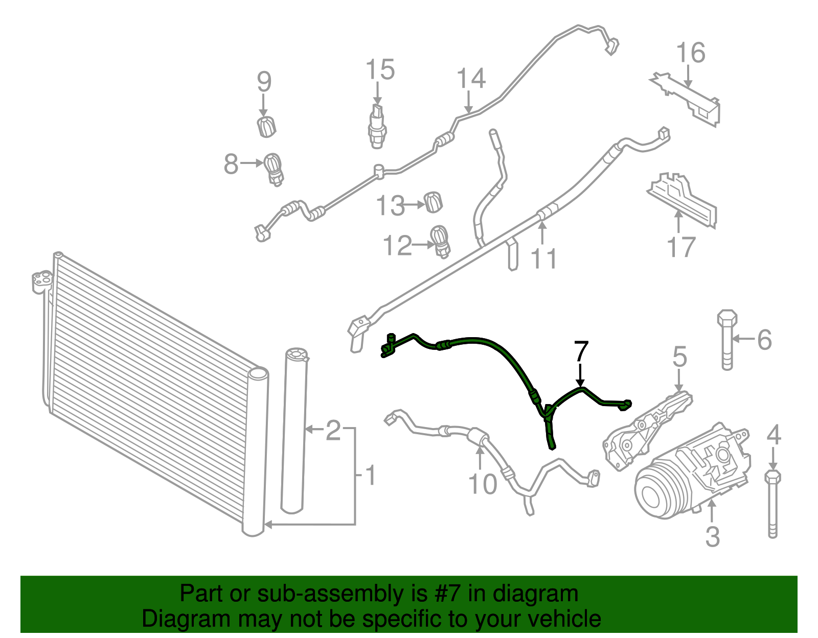 64539209718 - 2010-2017 BMW Pressure Hose (64-53-9-209-718) | BMW of ...