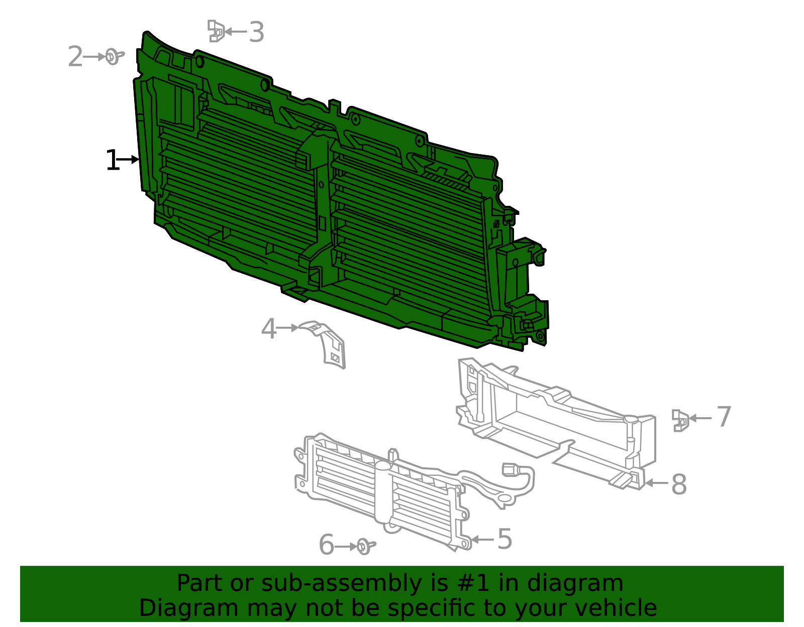 2024-2025 GMC Radiator Shutter Assembly 85021606 | Shop Matick Buick GMC
