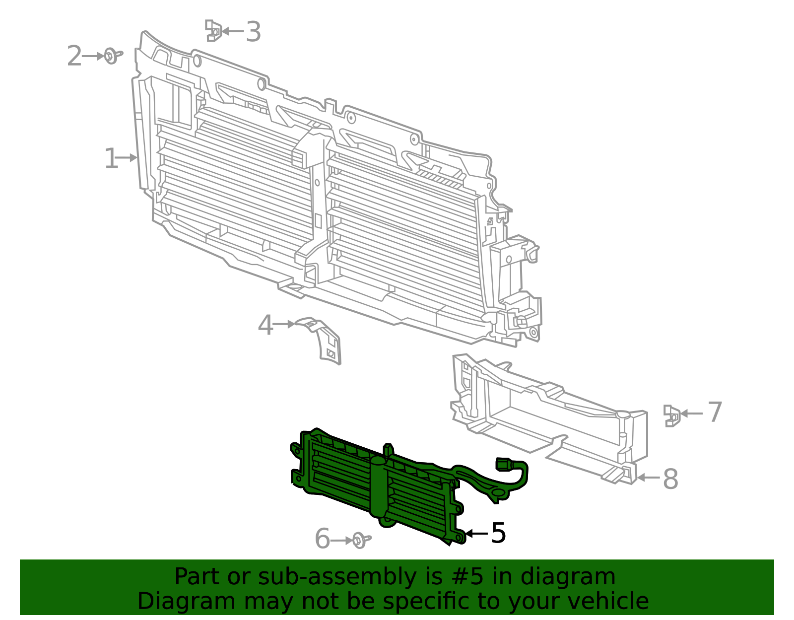 2020-2023 GM Radiator Shutter Assembly 87830734 | Chevy Parts Pros