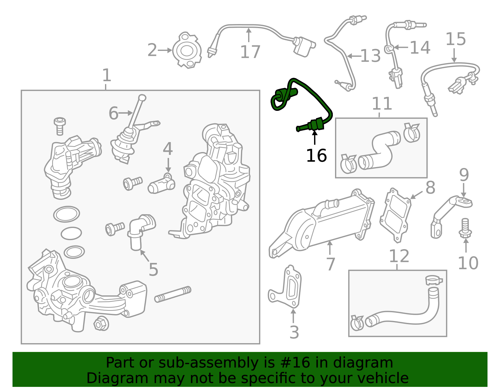 2016-2018 GM Exhaust Gas Recirculation (EGR) Valve Cooler Temperature ...