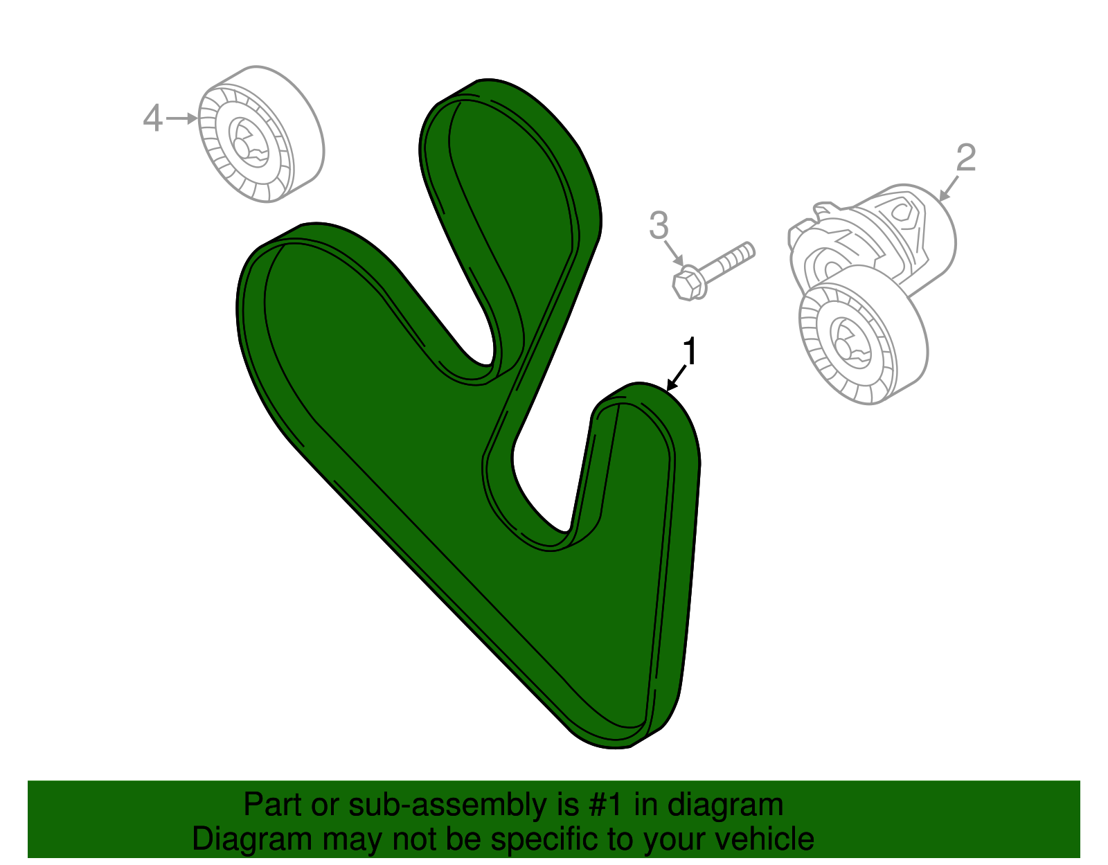 2015-2024 Ford | Serpentine Belt | F2GZ-8620-A | Walls' Ford Parts