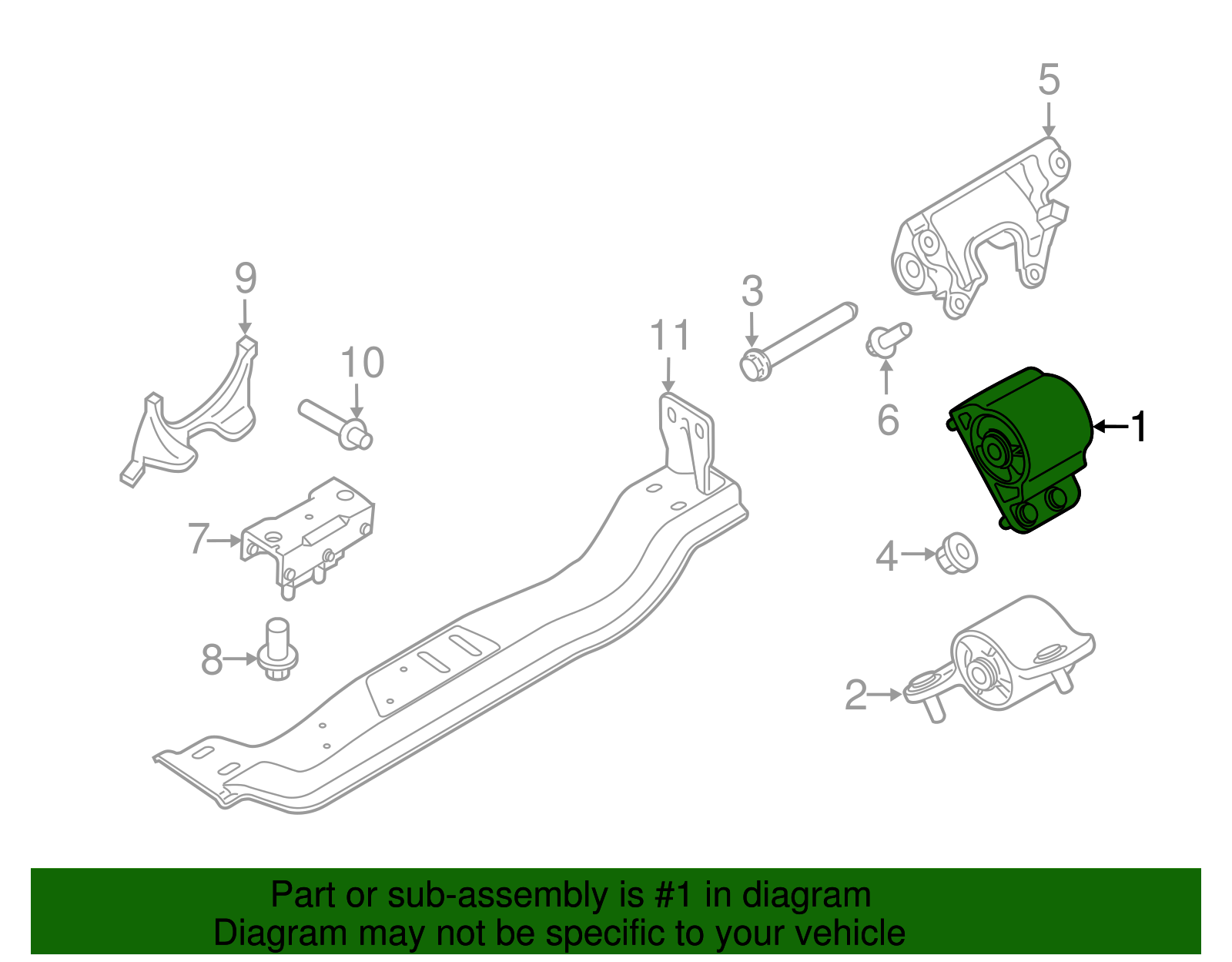 2018-2022 Ford F-350 Super Duty Motor Mount LC3Z-6038-A | Ford OEM ...