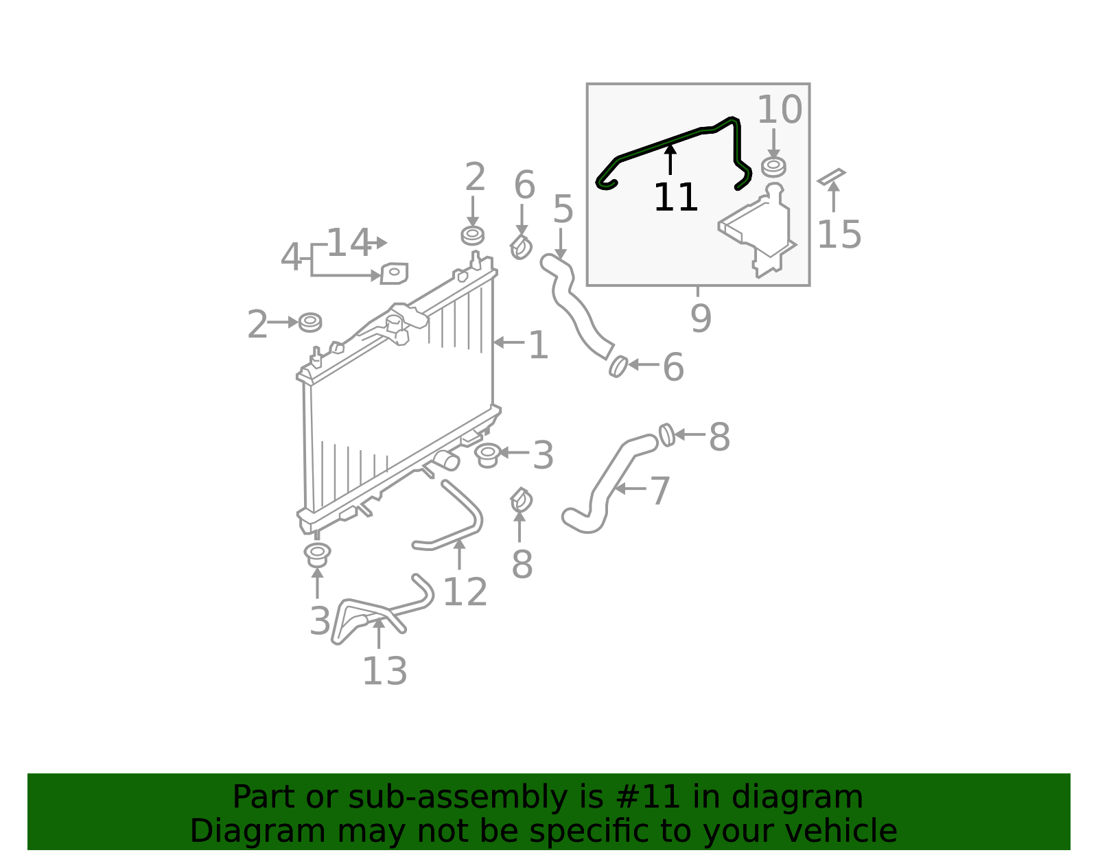 21741-ED000 - Overflow Hose 2007-2012 Nissan Versa | Official Nissan ...