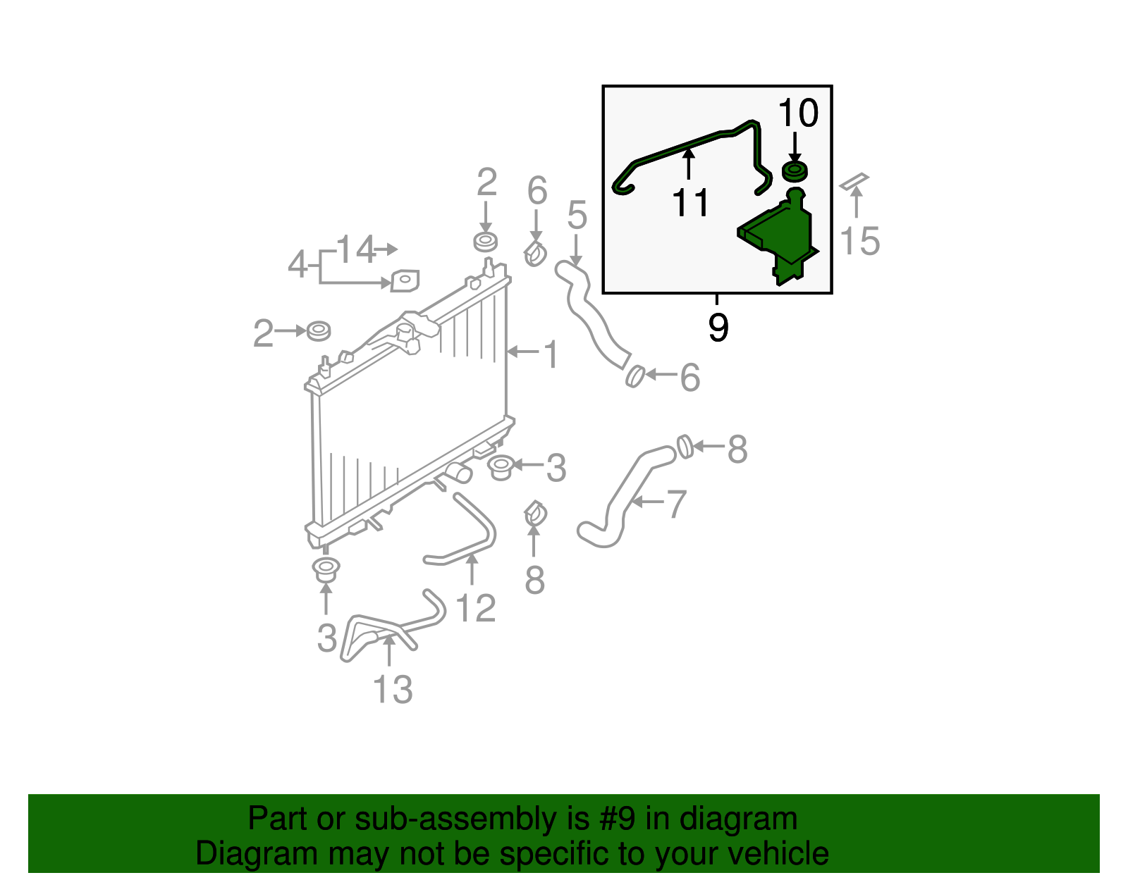 2007-2012 Nissan Versa Reservoir Assembly 21710-ED000 | Scott Evans ...