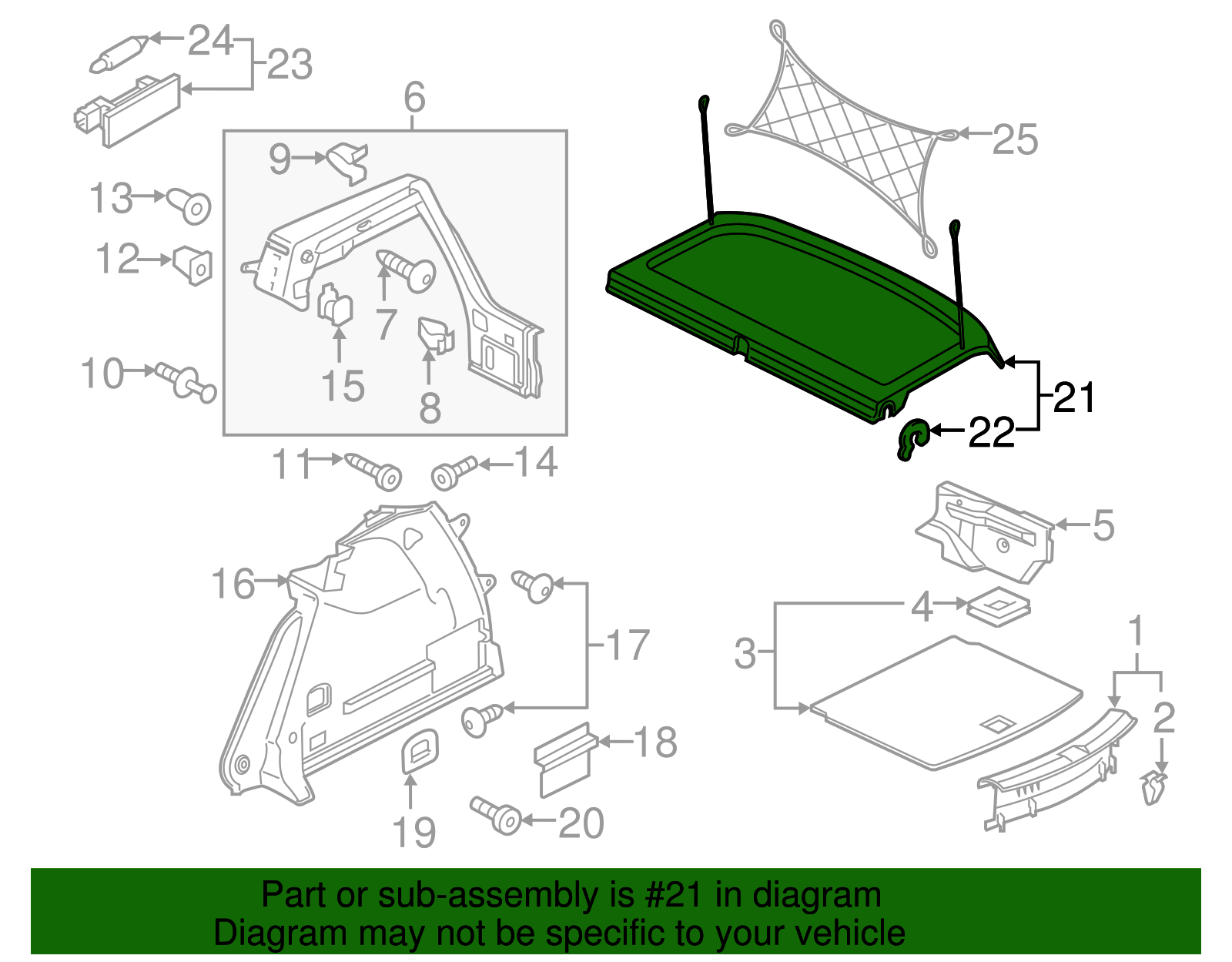 2015-2019 Volkswagen Tonneau Cover 5G6-867-769-G-EH8 | VW Direct Auto Parts