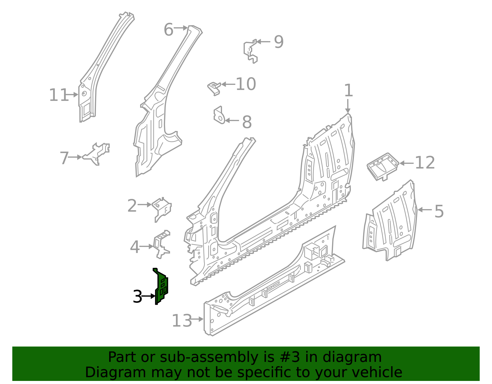 41-00-7-494-525 - Uniside Panel Reinforcement - 2019-2025 BMW | BMW ...