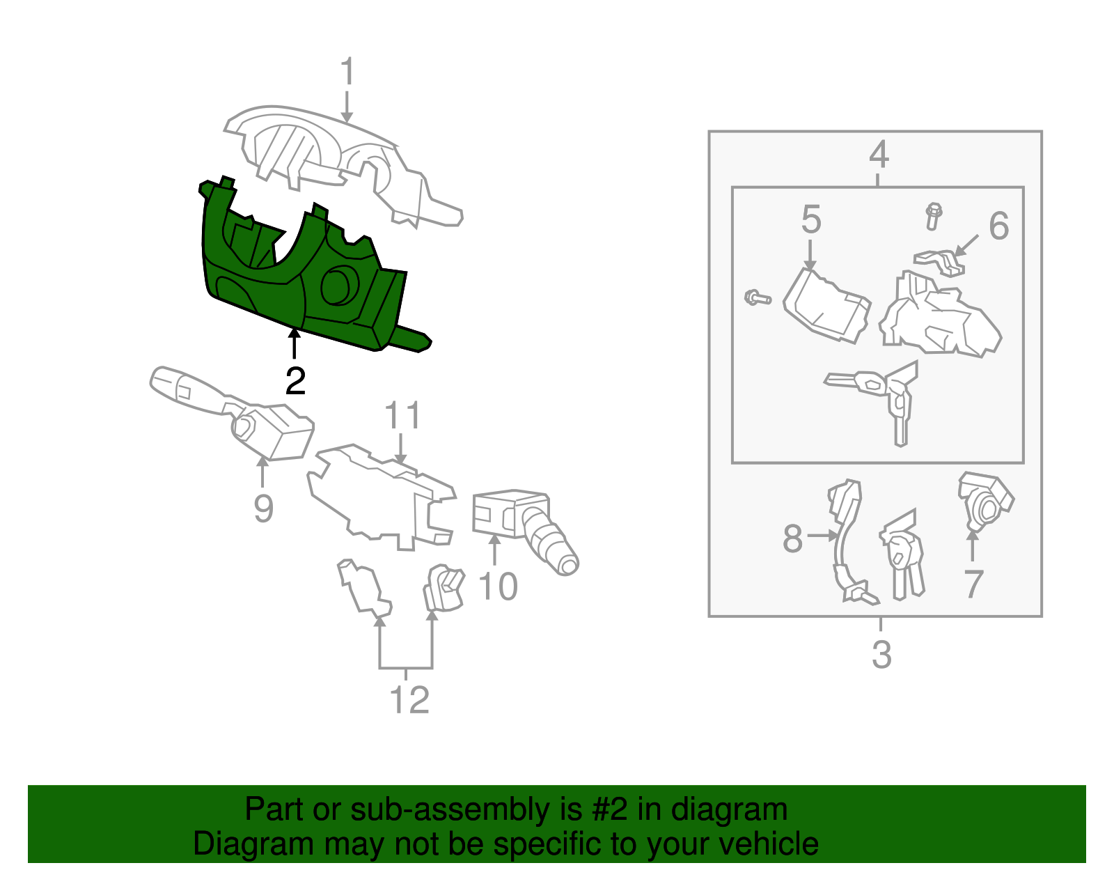 77360-SWA-A02ZA - Lower Column Cover 2007-2011 Honda CR-V | Honda Parts ...