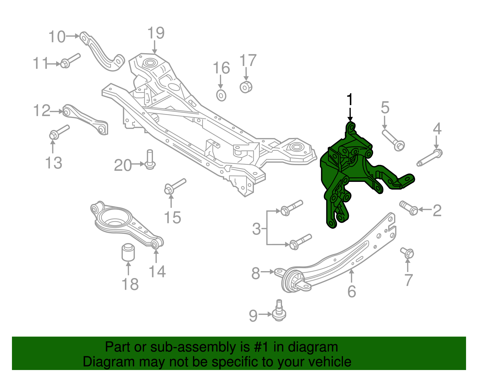 OEM Ford Suspension Knuckle For 2016-2018 Ford Focus - Part No. G1FZ ...