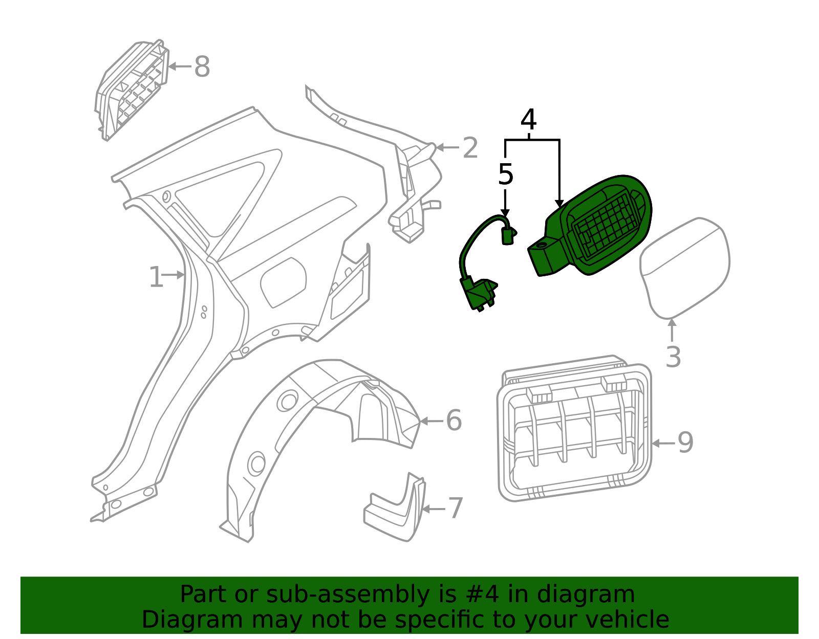 2025 Genesis GV80 Coupe Fuel Pocket 81595-T6700 | QuirkParts