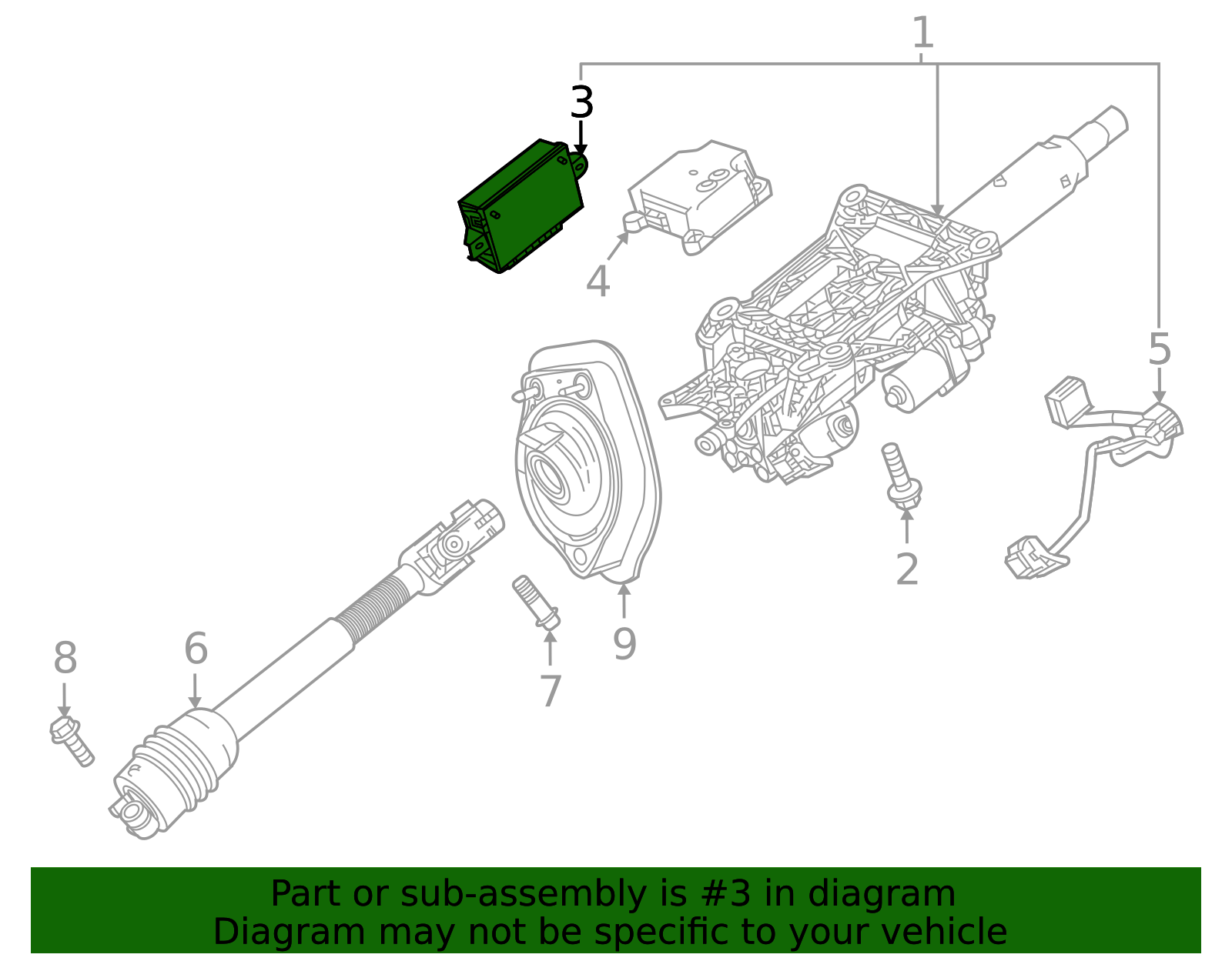 2020-2025 Chevrolet Corvette Steering Column Tilt Wheel and Telescope ...