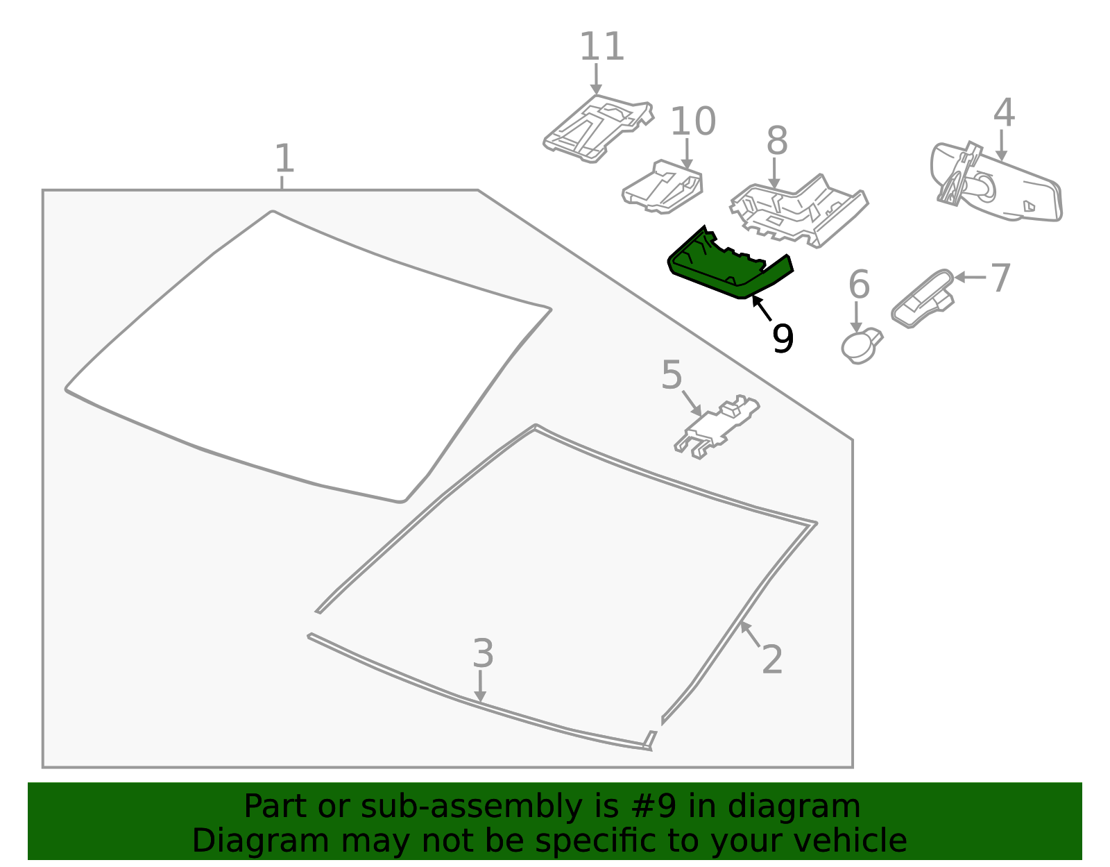 84027644 - Jet Black Windshield Multi-Function Sensor Mount Bracket ...