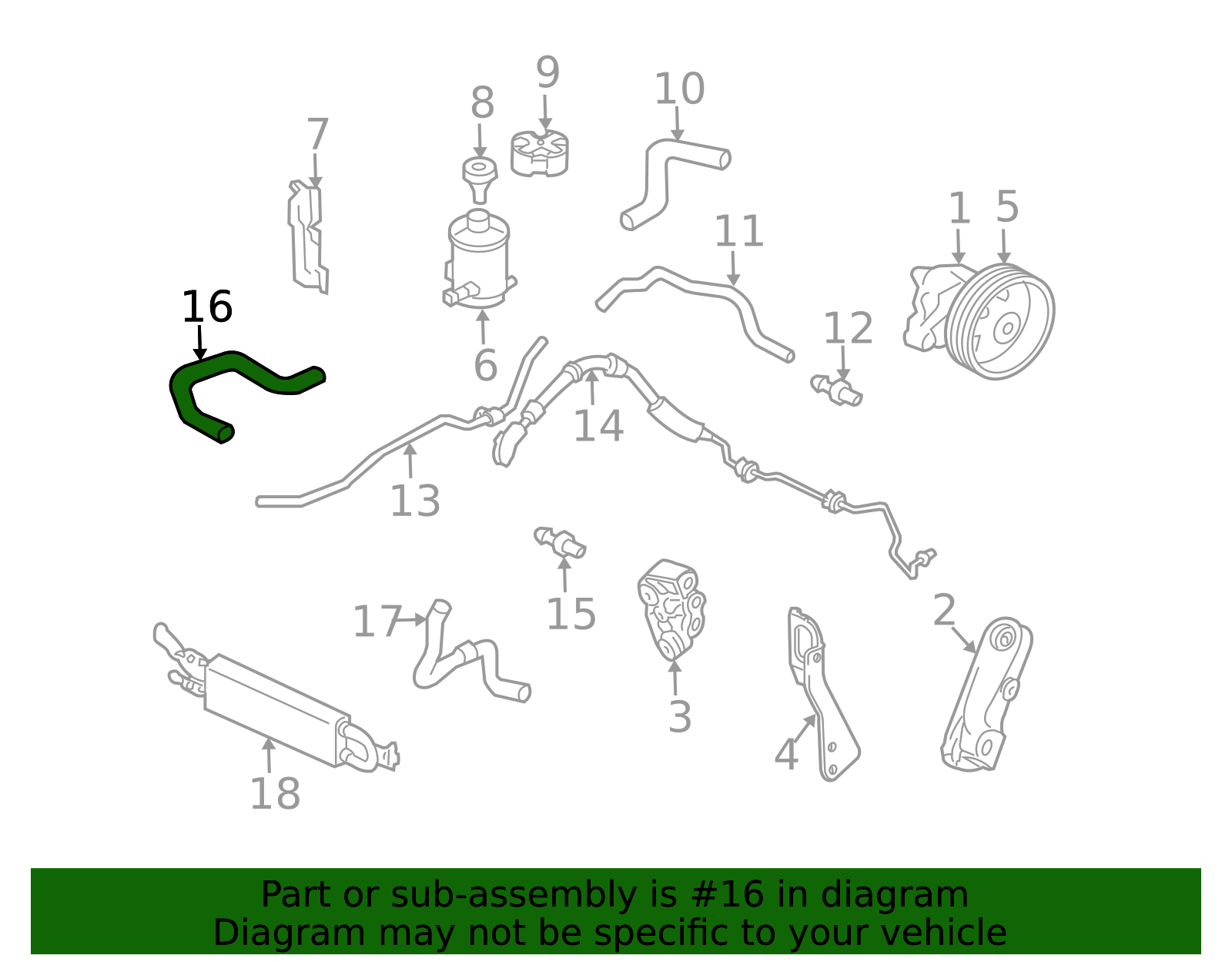53733-SJC-A01 - Power Steering Return Hose Honda Parts Online