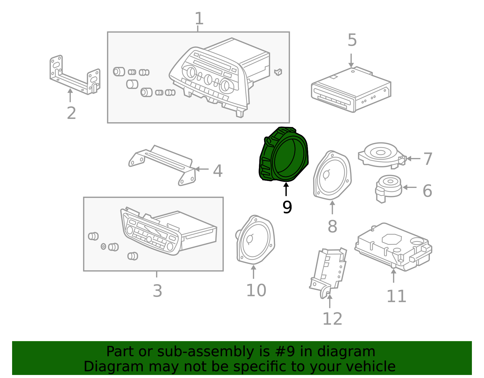39112-SHJ-A00 - Front Dr Speaker Bracket 2005-2010 Honda Odyssey ...
