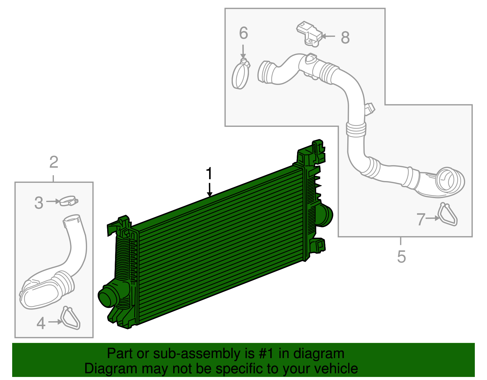 2011-2016 Chevrolet Turbocharger Intercooler 13330387 | Shop Matick ...
