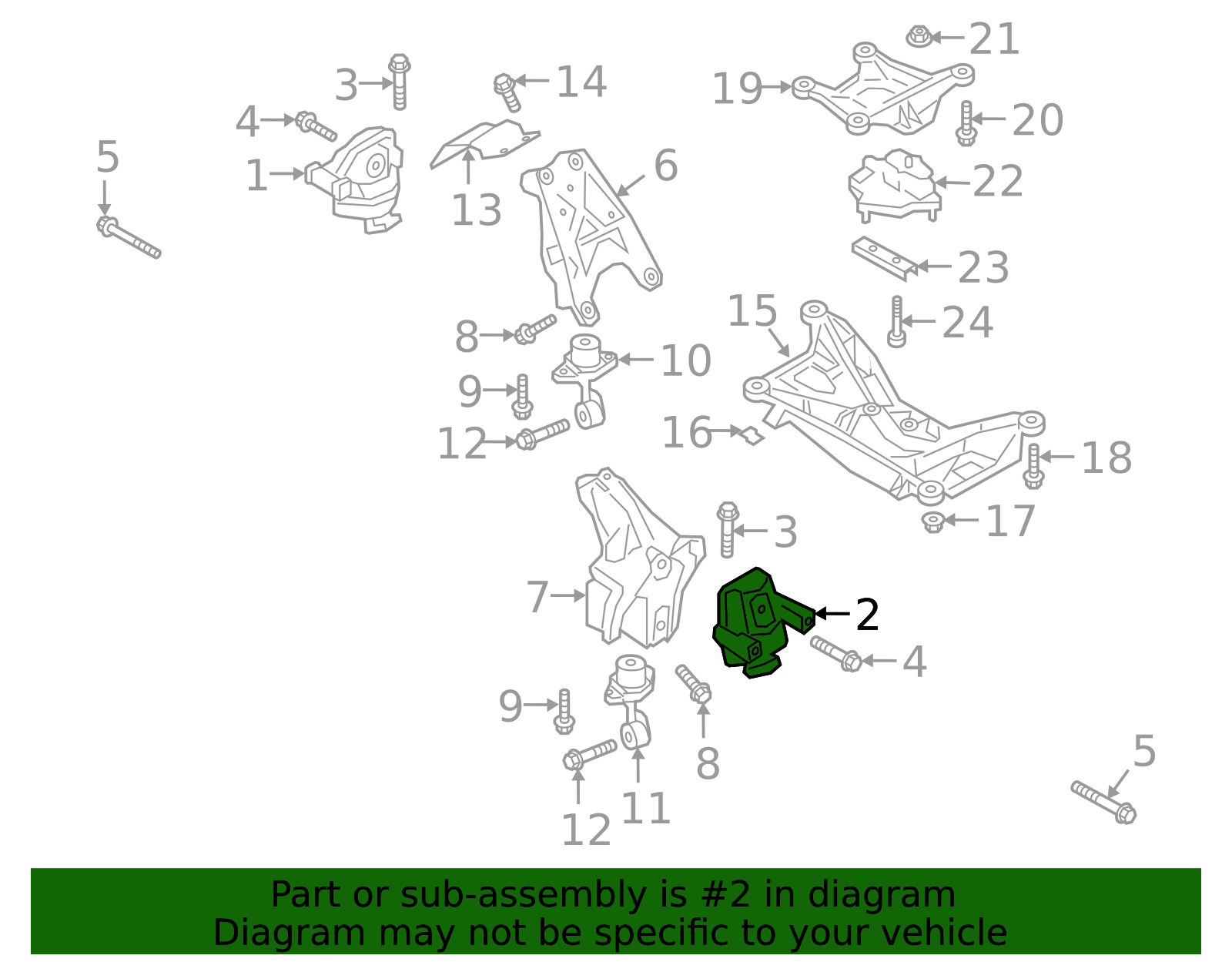 2018-2025 Audi Motor Mount 4M0-199-371-GH | Audi USA Parts