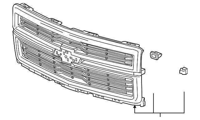 2014-2015 Chevrolet Silverado 1500 Front Grille 23259619 GM ...