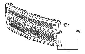 2014-2015 Chevrolet Silverado 1500 Front Grille 23259619 GM ...