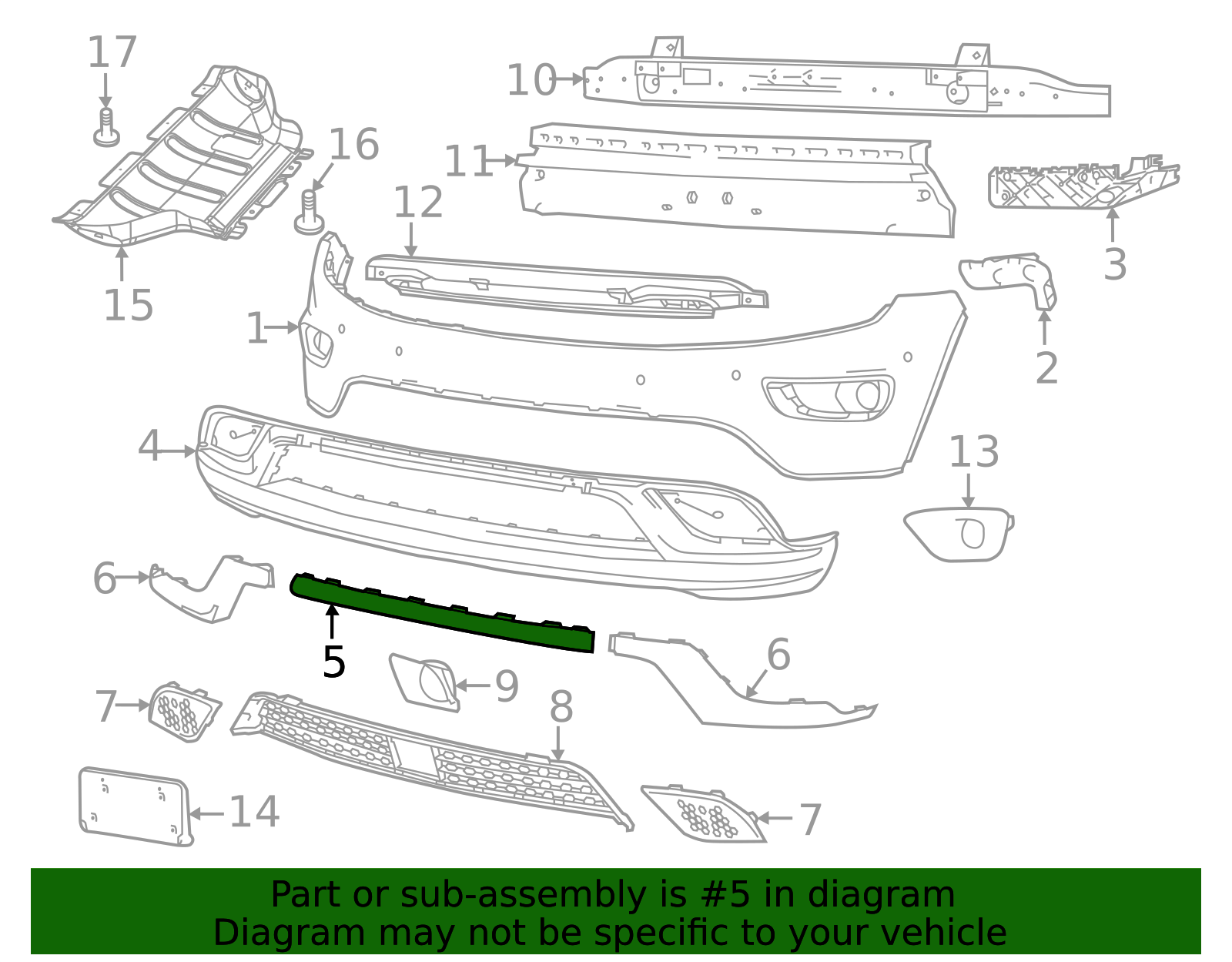 2014-2016 Jeep Grand Cherokee Applique 68143106AB | Mopar Parts Canada