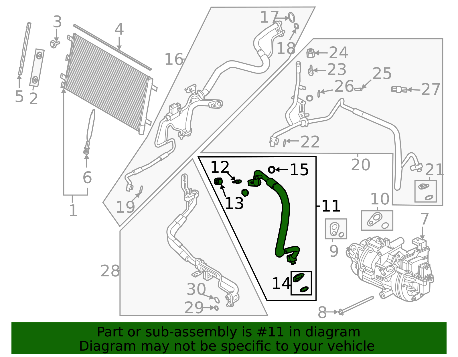 2021-2025 Ford F-150 A/C Refrigerant Suction Hose ML3Z-19867-AB ...