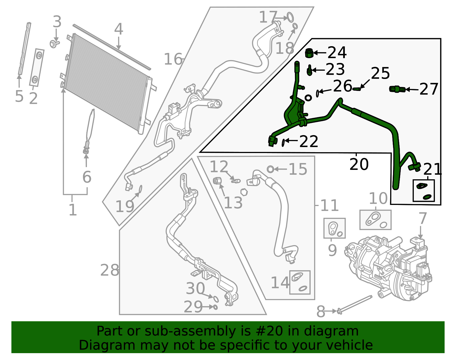 2021-2025 Ford F-150 A/C Refrigerant Discharge Hose ML3Z-19972-AQ ...